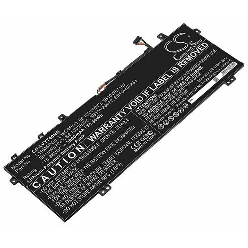 Аккумуляторная батарея для ноутбука Lenovo 5B10V26973 15.36V (3900mAh)