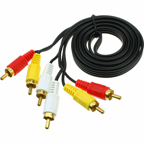 Шнур 3RCA-3RCA 1.3м gold