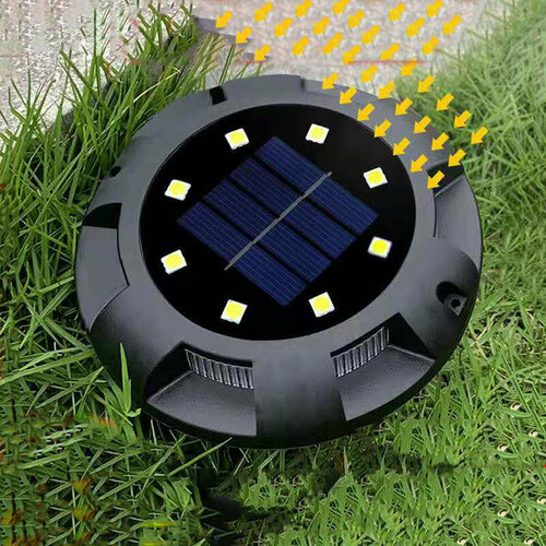 Садовый светильник-фонарь садовый, газонный наружный для дома, дачи штыковой с солнечной батареей водонепроницаемый