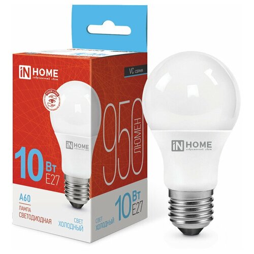 Лампа светодиодная LED-A60-VC 10Вт 230В Е27 6500К 900Лм 10 штук