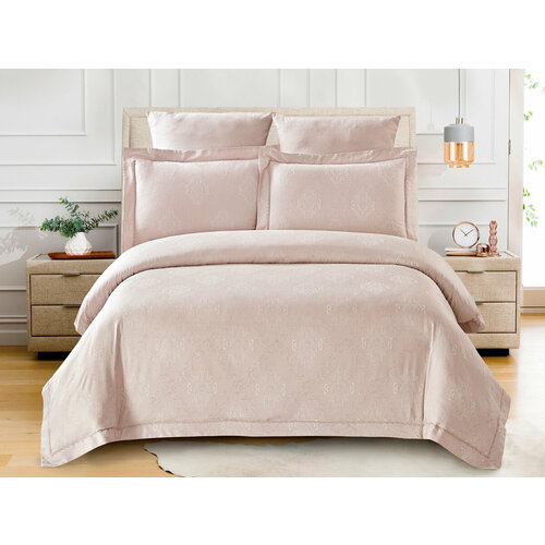 Постельное белье 2 спальное Cleo SOFT COTTON лен-жаккард, наволочки 50х70 и 70х70