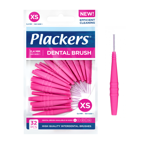 Межзубные ершики Plackers Dental Brush XS (0.4 мм), 32 шт