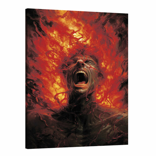 Интерьерная картина 50х70 "Берсерк: Пламя безумия"