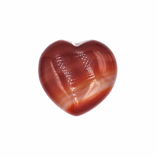 Натуральный камень (минерал) "Сердце", красный агат 3 х 3 см