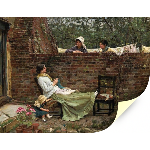 "Сплетницы", Уотерхаус, Джон, картина для интерьера (репродукция) (60х46 см / без подрамника)