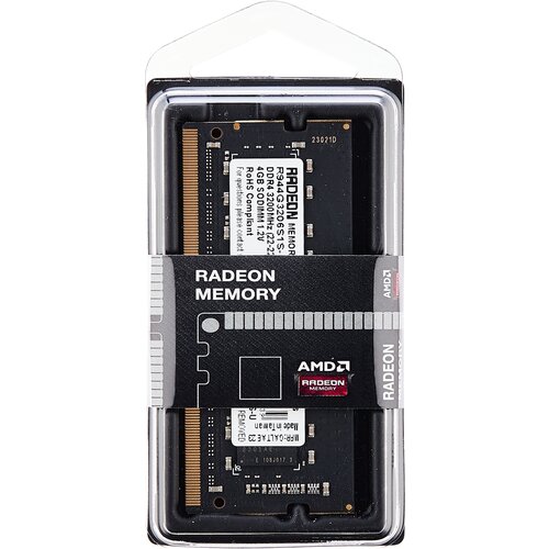 Оперативная память AMD 4 Gb SO-DIMM DDR4 3200 MHz R9 Gamers Series Black Gaming (R944G3206S1S-U)