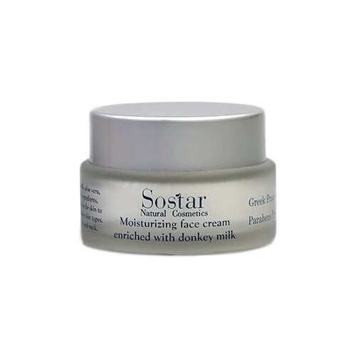 Sostar Natural Cosmetics Moisturising Face Cream Увлажняющий дневной крем для лица с молоком ослицы, 50 мл