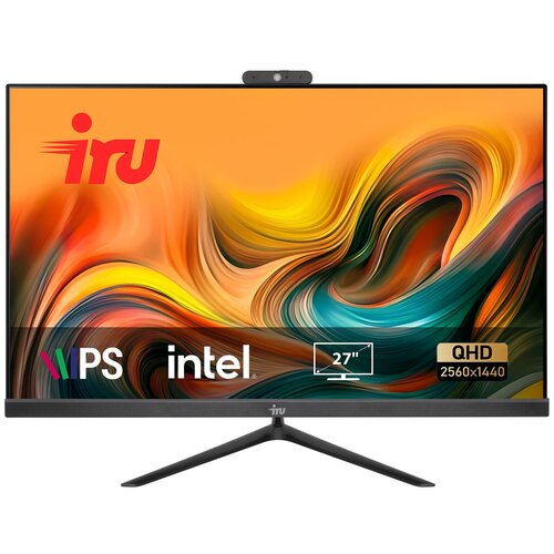 Моноблок iRU Office 27IH5P2K, 27", Intel Core i5 11400, 8ГБ, 1ТБ SSD, Intel UHD Graphics 730, Free DOS, черный [1865026]