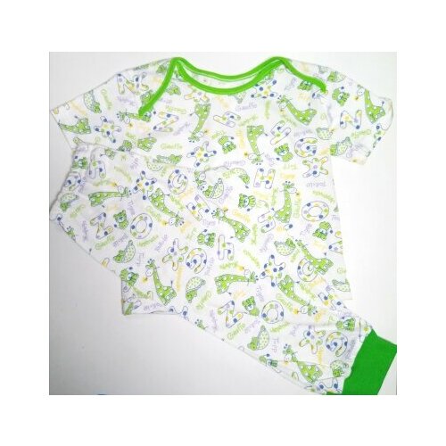 Пижама  ПАПА МАМА, размер 28/92-98, зеленый