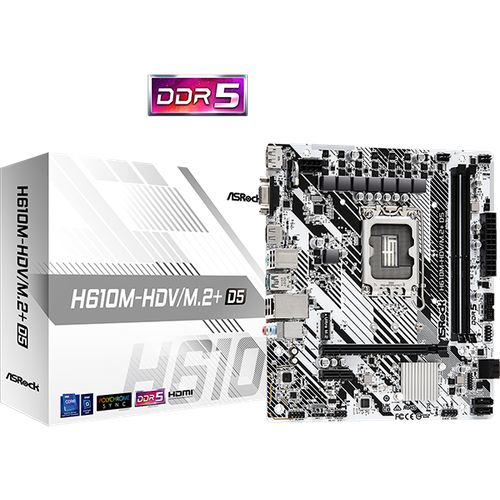 Материнская плата Asrock H610M-HDV/M.2+ D5