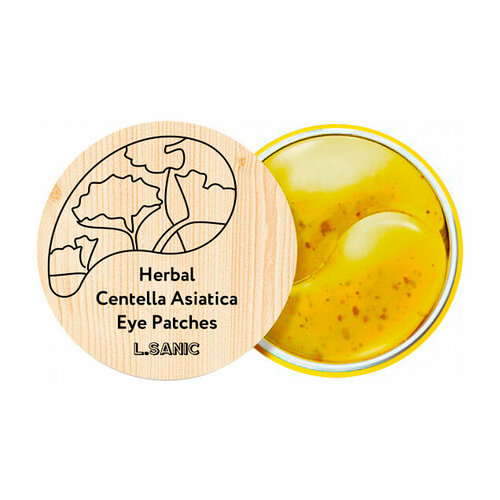 Гидрогелевые патчи с экстрактом центеллы L Sanic Herbal Centella Asiatica Hydrogel Eye Patches