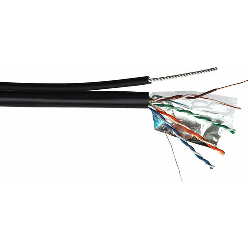 Кабель информационный Lanmaster TWT-5EFTP-UNV-TR кат.5E FTP 4X2X24AWG PE внешний 305м черный