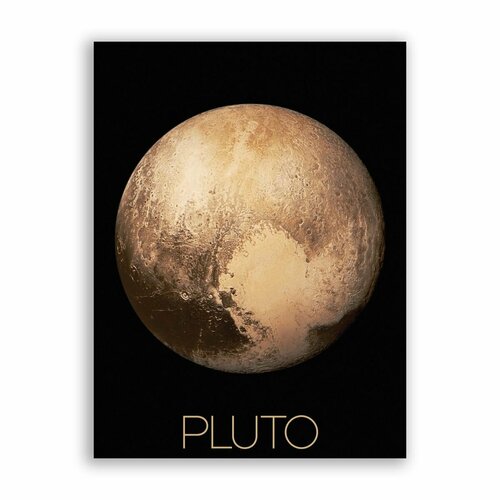 Постер, плакат на бумаге / NASA (Коллекция Постеров) - Pluto / Плутон / Размер 30 x 40 см