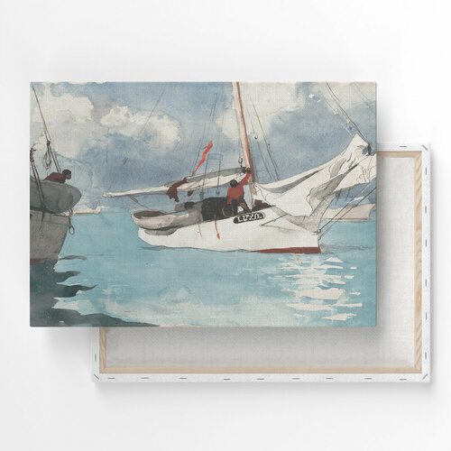 Картина на холсте, репродукция / Уинслоу Хомер - Fishing Boats, Key West / Размер 40 x 53 см