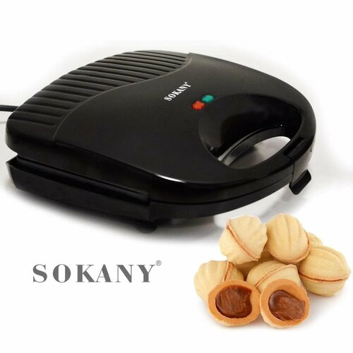 Орешница электрическая "Sokany" / Для выпекания вафельных орешков / С антипригарным покрытием / 750Вт.
