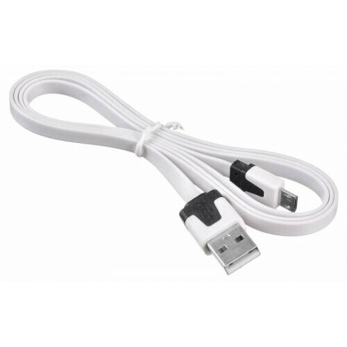Кабель BURO BHP MICROUSB 1M FLAT USB (m)-micro USB (m) 1м белый плоский