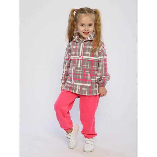 Комплект одежды Милаша, размер 128, серый, розовый