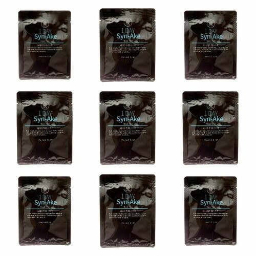 MedB Маска для лица тканевая 1 Day Syn-Ake Mask Pack, с пептидом змеиного яда, 27 мл, 9 шт