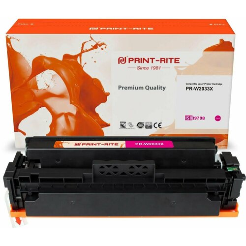 Картридж PRINT-RITE TFHBKVMPU1J, W2033X, пурпурный / PR-W2033X