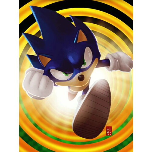 Плакат, постер на бумаге Sonic the Hedgehog/Соник в кино/игровые/игра/компьютерные герои персонажи. Размер 60 х 84 см
