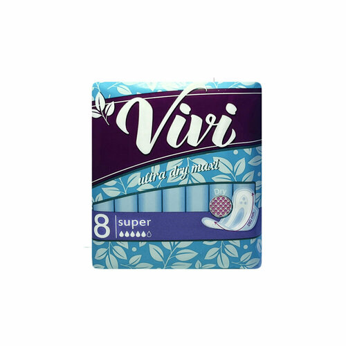 Прокладки женские гигиенические VIVI Super ultra dry maxi (8 шт/уп), 3 упаковки