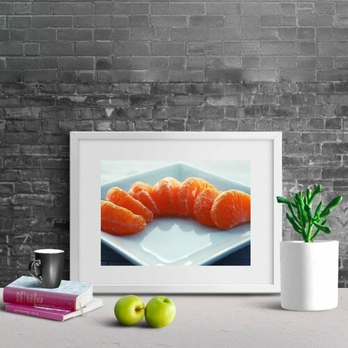 Постер "Дольки мандарина на тарелке" Cool Eshe из коллекции "Интерьеры на любой вкус"