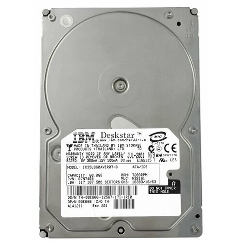 Жесткий диск IBM 00E666 60Gb 7200 IDE 3.5" HDD