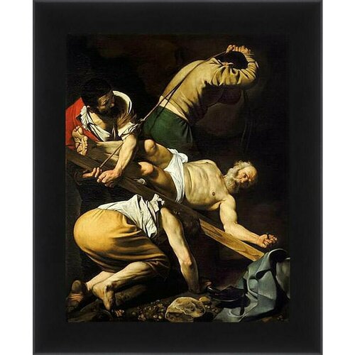 Плакат, постер на холсте Crucifixion of Saint Peter. Микеланджело Караваджо. Размер 42 на 60 см