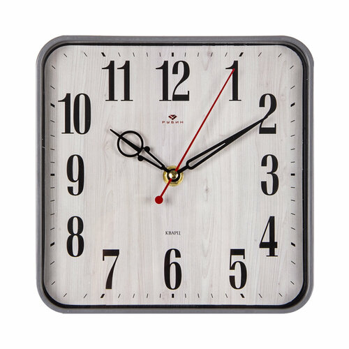Часы настенные 1918-003 квадрат (19Х19) ЭКО серый рубин новинка