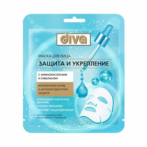 Маска для лица Diva Защита и Укрепление, тканевая