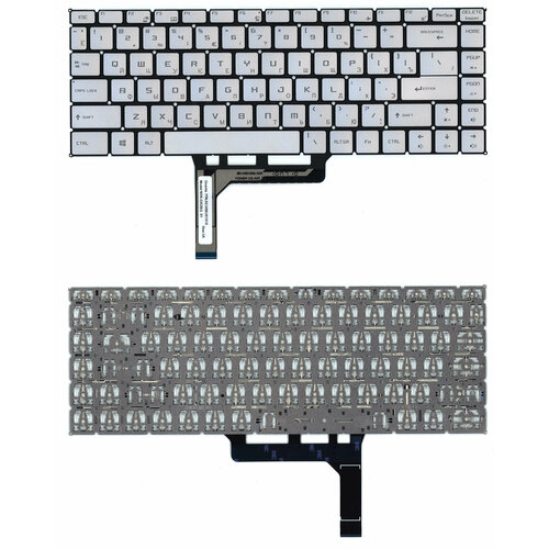 Клавиатура для ноутбука MSI GF63 GF63 8RC GF63 8RD серебристая с подсветкой