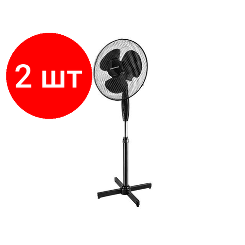 Комплект 2 штук, Вентилятор электрический напольный ACF-195 (40 Вт, диаметр 40см, 3 скорости, автоповорот) (NORMANN)