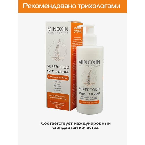 Миноксин шампунь SUPERFOOD (суперфуд) для поврежденных и окрашенных волос 250мл