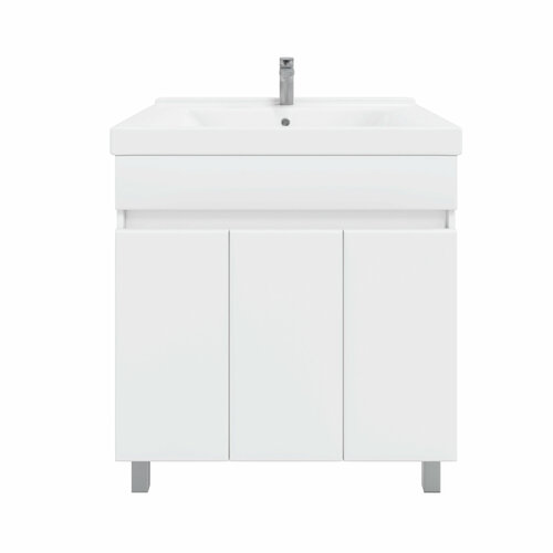 Комплект мебели для ванной SANSTAR Квадро 80, ширина тумбы: 80.5 см, белый