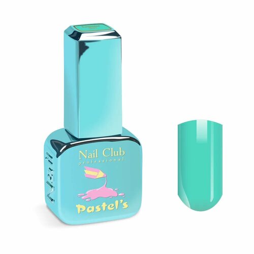 Nail Club professional Эмалевый гель-лак для ногтей с липким слоем PASTEL'S 1027 Turquoise 13 мл