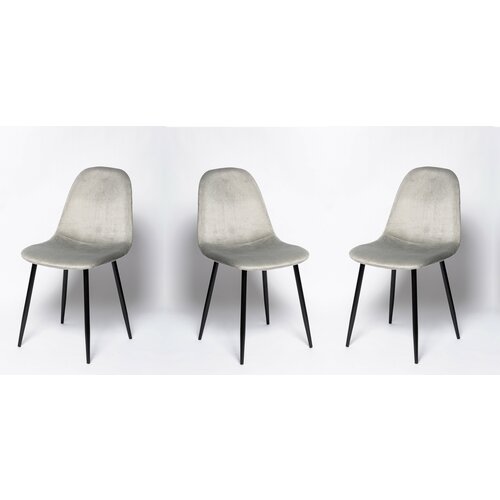 Комплект из 3-х стульев XS 2441 (5192) велюр, серый (G-062-39)