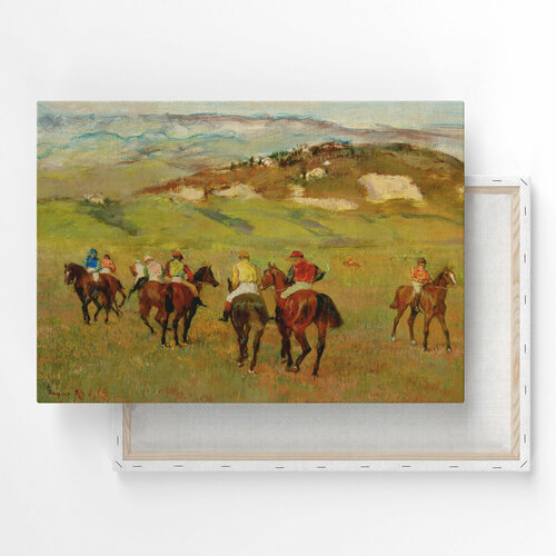 Картина на холсте, репродукция / Дега Эдгар - Jockeys on Horseback before / Размер 60 x 80 см