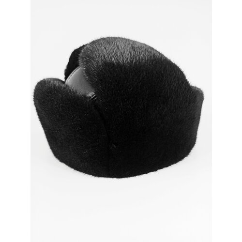 Шапка ушанка МЕХАС, размер 60, черный, коричневый