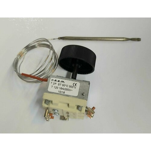 Терморегулятор для духовых шкафов CAEM TU 2P ST LP/2кон./1,5м/50-300С/M3/ с ручкой