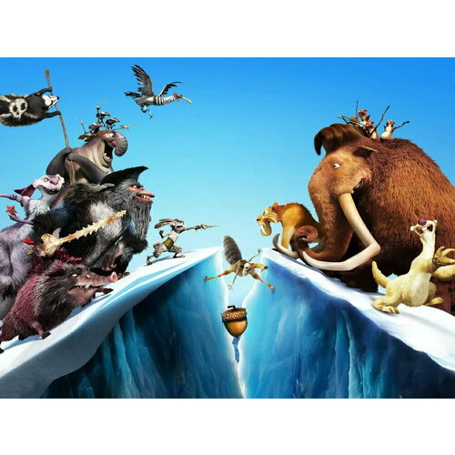 Плакат, постер на бумаге Ice Age/Ледниковый период/комиксы/мультфильмы. Размер 21 х 30 см