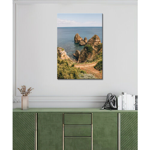 Картина/Картина на холсте для интерьера/Картина на стену/Картина для кухни/ - Португалия океан скалы 7 20х30