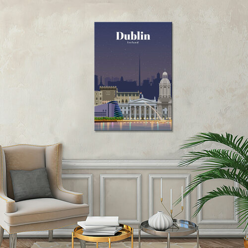 Интерьерная картина на холсте - Дублин Ирландия арт 20х30