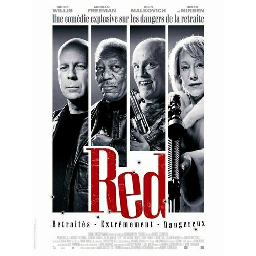 Плакат, постер на холсте РЭД (Red), Роберт Швентке. Размер 30 х 42 см