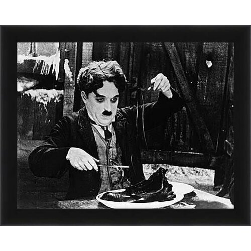 Плакат, постер на холсте Чарли Чаплин. Размер 60 х 84 см