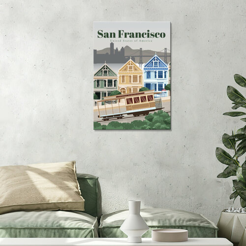 Интерьерная картина на холсте - Сан-Франциско США дома арт 40х60