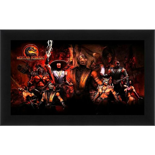 Плакат, постер на холсте Mortal Kombat. Размер 21 х 30 см