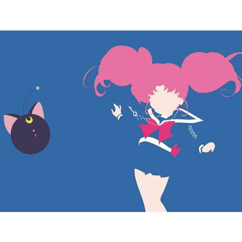 Плакат, постер на холсте Sailor Moon, Сейлор Мун: Сейлор Чиби Мун. Размер 60 х 84 см
