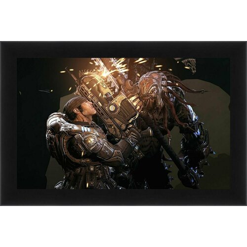 Плакат, постер на бумаге Gears Of War 2. Размер 42х60 см