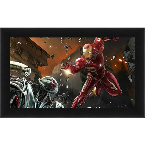 Плакат, постер на холсте Железный человек. Iron Man. Размер 42 х 60 см