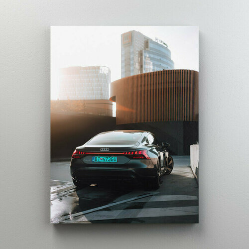 Интерьерная картина на холсте "Audi E-Tron GT - электро спорткар", размер 45x60 см
